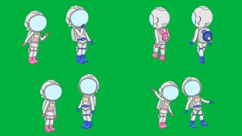 Animated 2d cartoon Spaceman Spaceman Sp... | Stock Video | Pond5