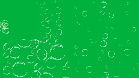 Animated 2D cartoon water bubbles on a g... | Stock Video | Pond5