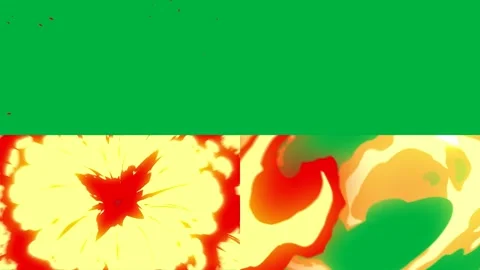 Animated 2d character cartoon fire burst... | Stock Video | Pond5