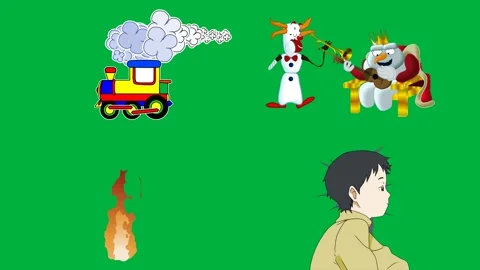 Animated 2d character toy train princess... | Stock Video | Pond5