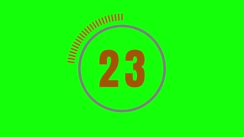 Animated 30 Seconds Countdown Timer Gree... | Stock Video | Pond5