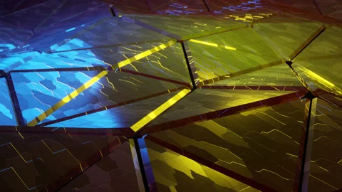 Animated 3D background waves with triang... | Stock Video | Pond5