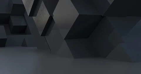 Animated 3d Black Cubes Boxes Looped Bac... | Stock Video | Pond5