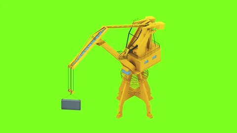 Animated 3D Crane Icon Loop Modules with... | Stock Video | Pond5