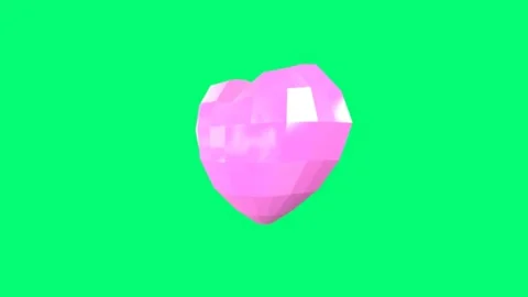 Animated 3D Heart green screen | Stock Video | Pond5