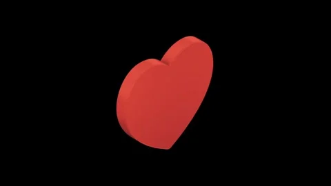 Animated 3D Heart Icon Loop Modules with... | Stock Video | Pond5