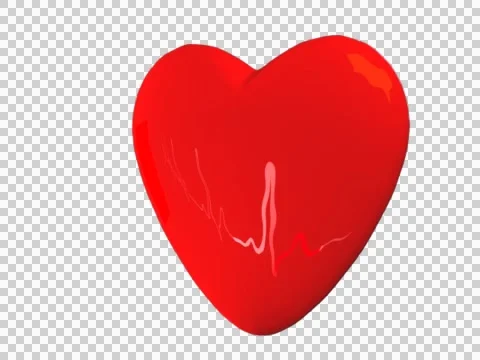 Animated 3D heart symbol reflecting a sy... | Stock Video | Pond5