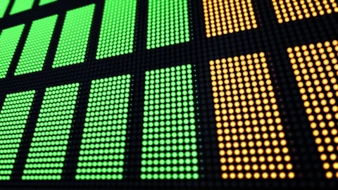 Animated 3D LED display of horizontal vo... | Stock Video | Pond5