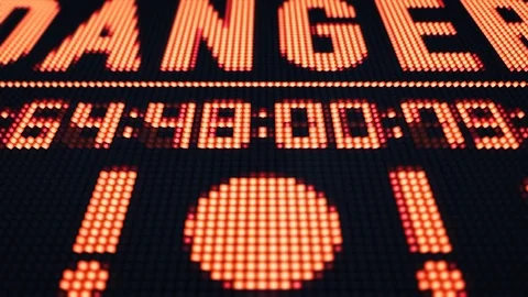Animated 3D LED display of a HUD danger ... | Stock Video | Pond5