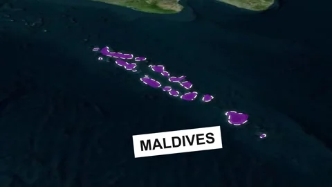 Animated 3D Map of Maldives along with Z... | Stock Video | Pond5