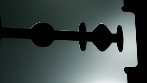 Animated 3D Razor Blade in a Black Backg... | Stock Video | Pond5