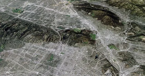 Animated 3D Satellite Map of Los Angeles | Stock Video | Pond5