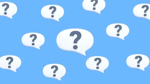 Animated 3D Speech Bubbles With Question... | Stock Video | Pond5