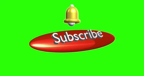 Animated 3d Subscribe Button with Bell I... | Stock Video | Pond5