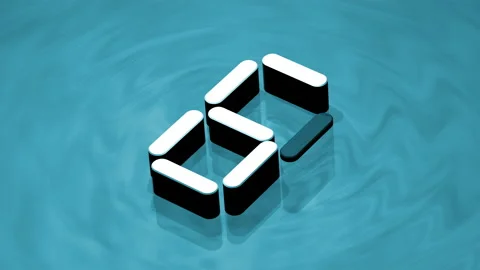 Animated 3D text countdown from 9 to 0 o... | Stock Video | Pond5