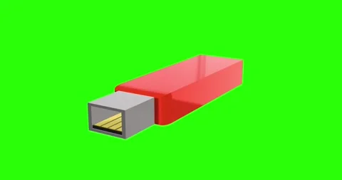 Animated 3D USB Flash Drive on Green Scr... | Stock Video | Pond5
