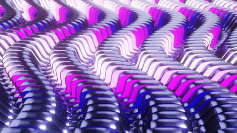 Animated 3D waving blue purple matalllic... | Stock Video | Pond5