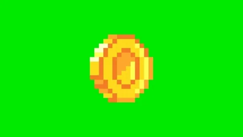 Animated 8 bit rotating coin. Animation,... | Stock Video | Pond5