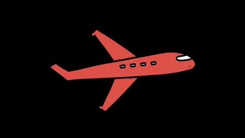 Animated airplane icon background, logo ... | Stock Video | Pond5