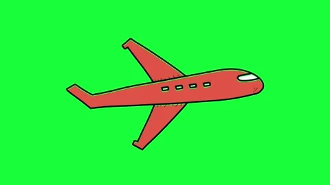 Animated airplane icon background, logo ... | Stock Video | Pond5