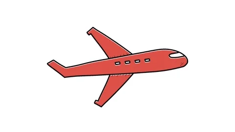 Animated airplane icon background, logo ... | Stock Video | Pond5