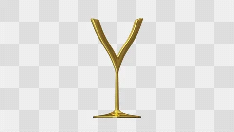 Animated all one piece gold trophy with ... | Stock Video | Pond5