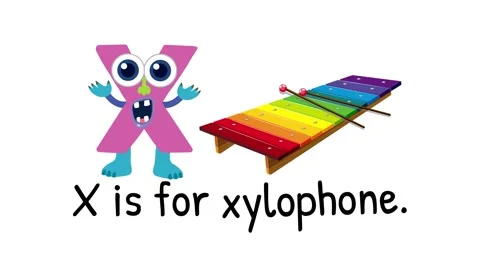 Animated Alphabet: X is for Xylophone | Stock Video | Pond5
