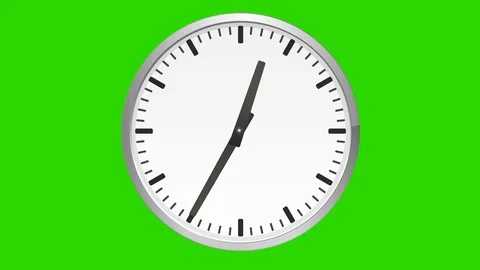 Animated analog clock, time lapse, on gr... | Stock Video | Pond5
