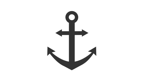 Animated anchor icon on white background | Stock Video | Pond5