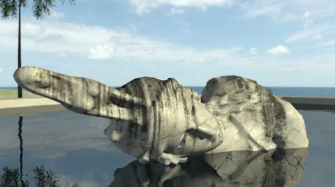Animated ancient sculpture an old remain... | Stock Video | Pond5