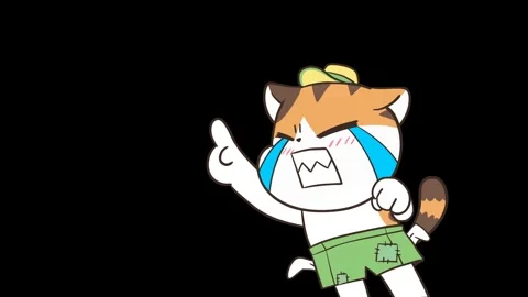 Animated Angry Crying Cat with Transpare... | Stock Video | Pond5