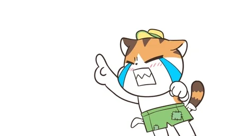 Animated Angry Crying Cat with White Bac... | Stock Video | Pond5