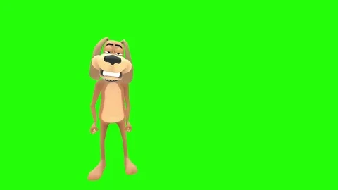 Animated angry dog character scream claw | Stock Video | Pond5