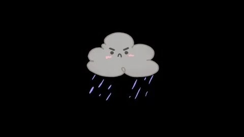 Animated Angry Storm Cloud icon backgrou... | Stock Video | Pond5