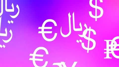 Animated Animation Currency Symbols Fore... | Stock Video | Pond5