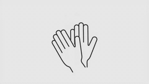 Animated applause linear icon | Stock Video | Pond5