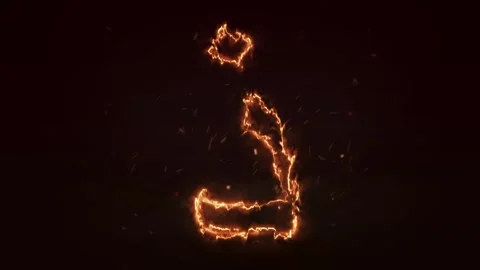 Animated Arabic alphabet Fire Arabic let... | Stock Video | Pond5