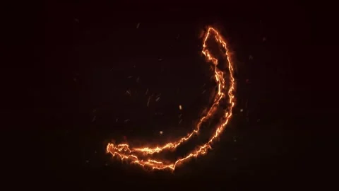 Animated Arabic alphabet Fire Arabic let... | Stock Video | Pond5