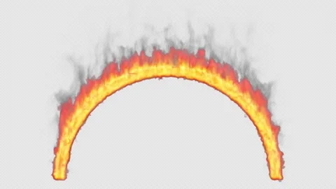 Animated arch of fire as if entrance to ... | Stock Video | Pond5