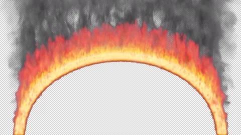 Animated arch of fire with lot of dark s... | Stock Video | Pond5