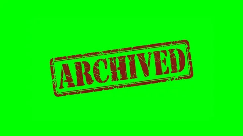 Animated "ARCHIVED" rubber stamp seal gr... | Stock Video | Pond5