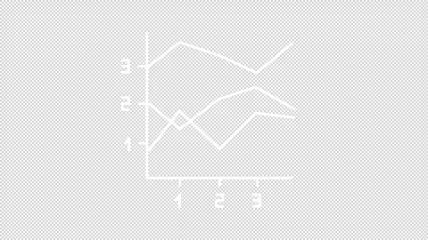 Animated area chart white icon | Stock Video | Pond5