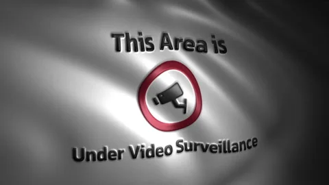 Animated "This Area is Under Video Surve... | Stock Video | Pond5