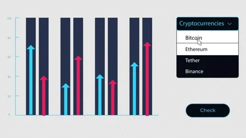 Animated arrow chart UI element | Stock Video | Pond5