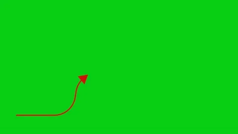 Animated arrow moving up on chromakey ba... | Stock Video | Pond5