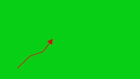 Animated arrow moving up on chromakey ba... | Stock Video | Pond5