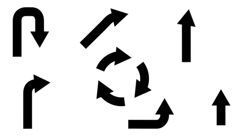 Animated arrows in different directions ... | Stock Video | Pond5