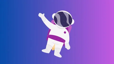 Animated Astronaut icon background, logo... | Stock Video | Pond5