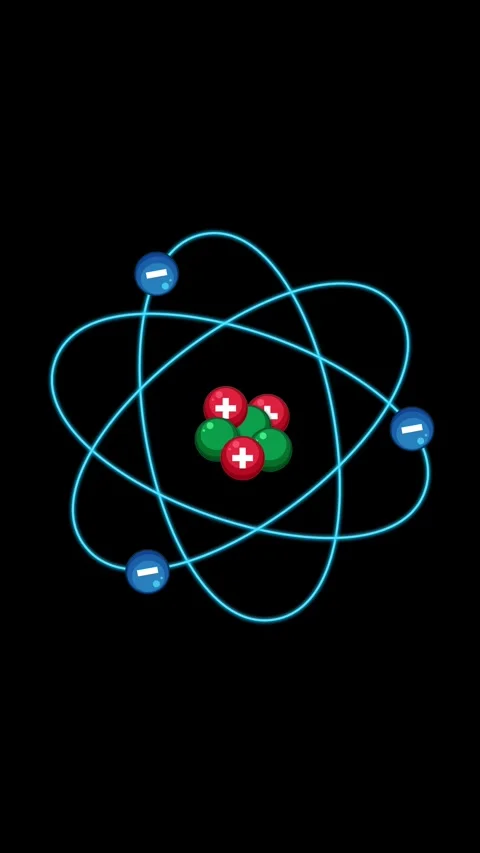 Animated Atom Model with Orbiting Electr... | Stock Video | Pond5