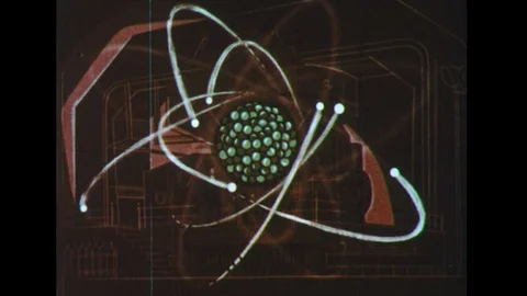 Animated. An atomic molecule. An arrow ... | Stock Video | Pond5